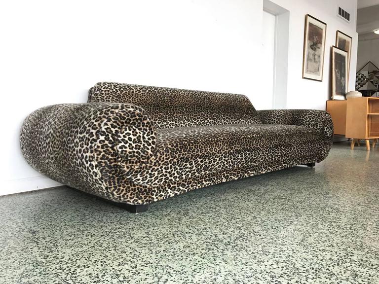 Leopard Print Mid-Century Sofa at 1stDibs | leopard print couch ...