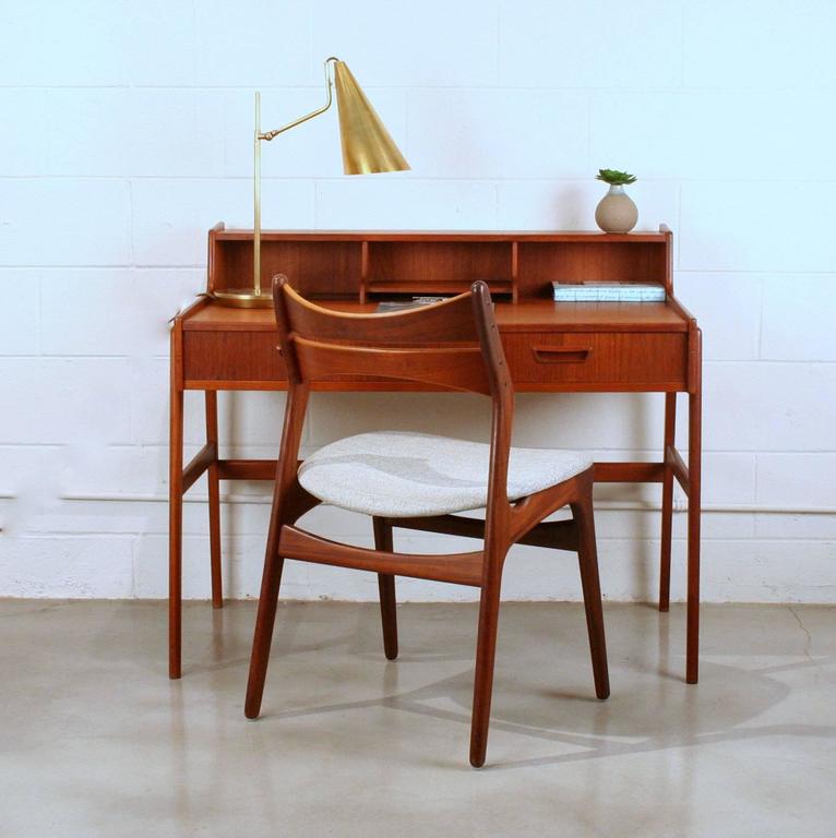 Vintage Danish Teak Writing Desk at 1stDibs