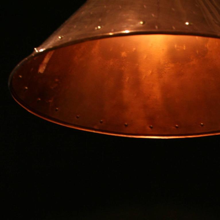 Vintage Copper Ceiling Light at 1stDibs