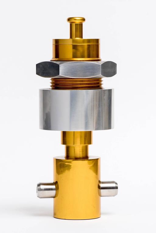 Machine Age Sculpture with Mixed Metals For Sale at 1stDibs