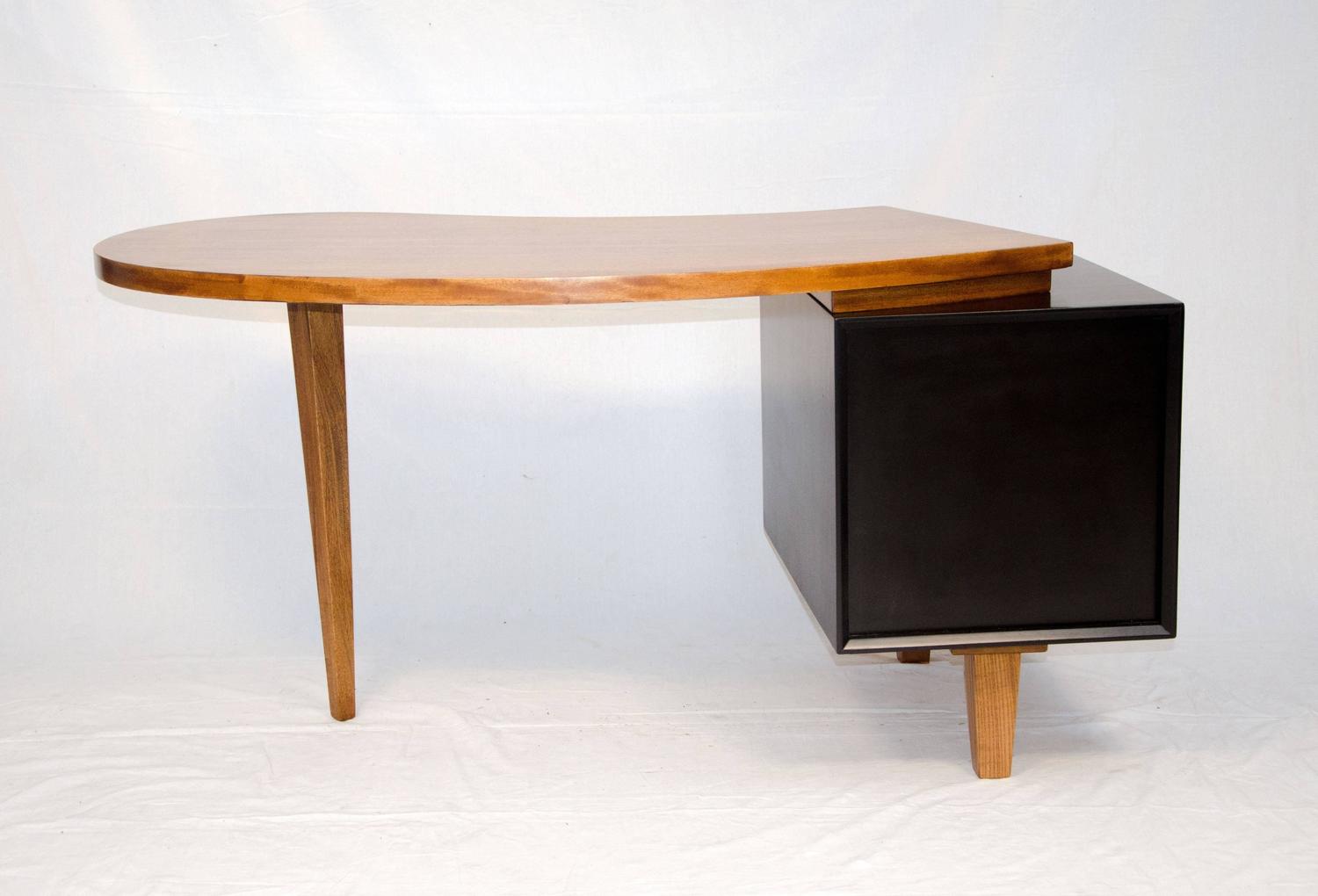 Two-Tone Organic Shape Desk, American, Paul Laszlo Style at 1stdibs