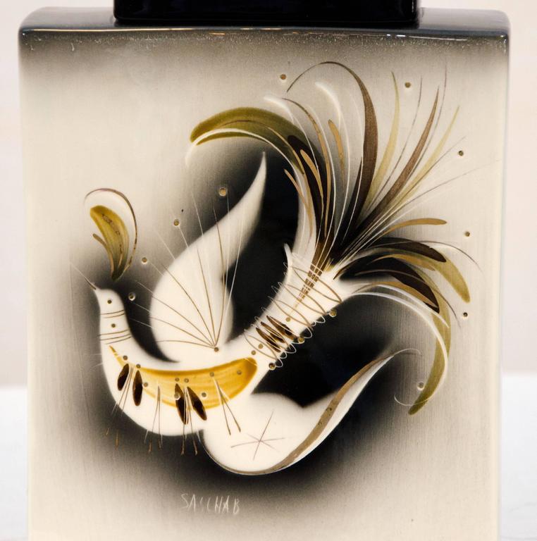 Ceramic "Tea Canister" Jewel Bird Pattern, Sascha Brastoff at 1stDibs