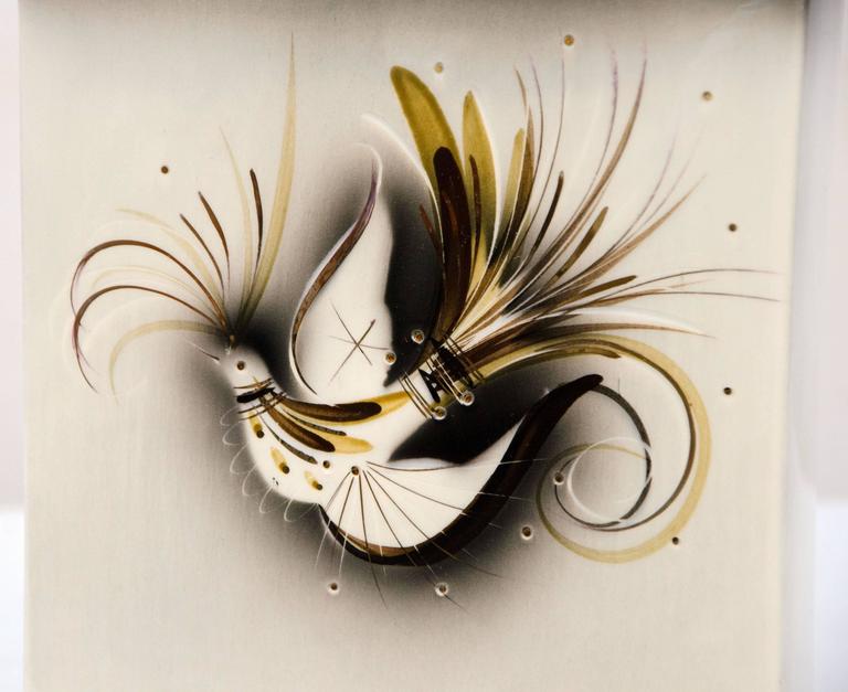 Ceramic "Tea Canister" Jewel Bird Pattern, Sascha Brastoff at 1stDibs