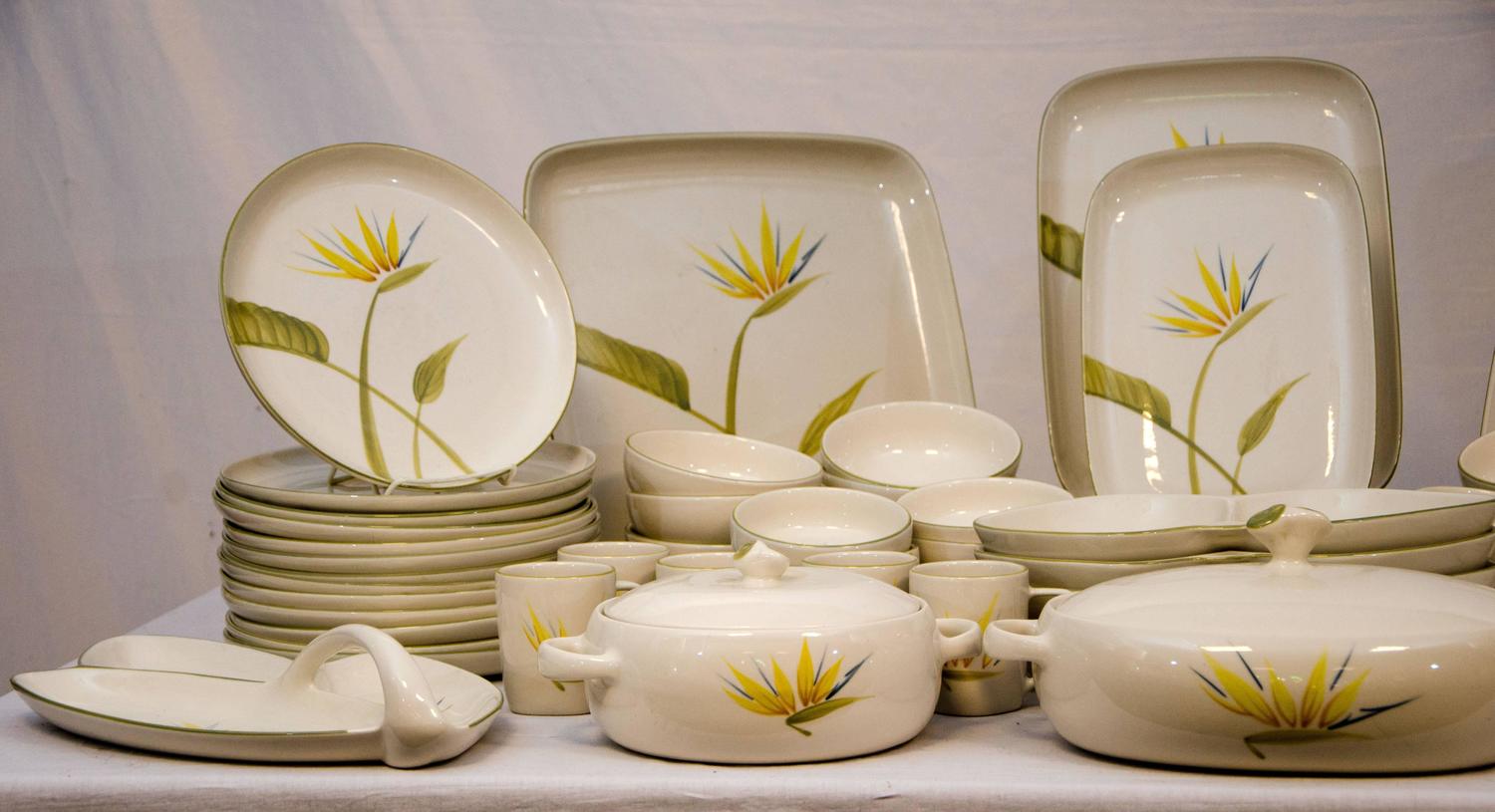 Collection of California Dinnerware, Winfield "Bird of Paradise" Dinner ...