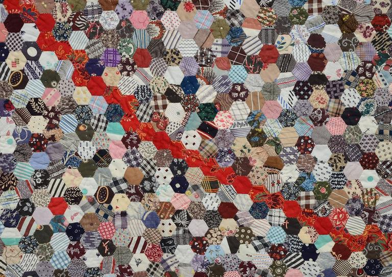 Miniature Hexagons Quilt at 1stDibs