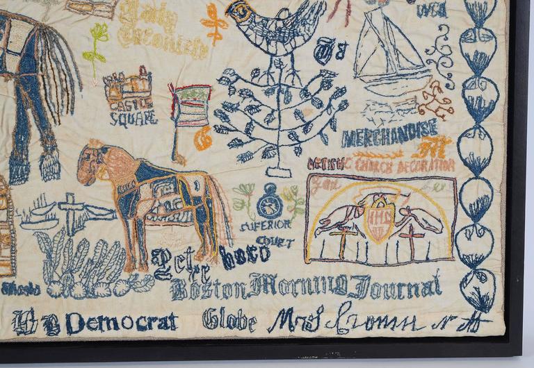 Embroidered Needlework Graffiti at 1stDibs