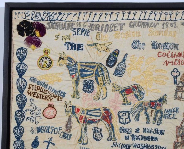 Embroidered Needlework Graffiti at 1stDibs