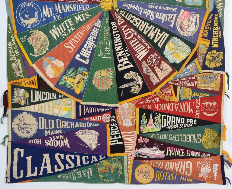 Wool Pennants Quilt at 1stDibs