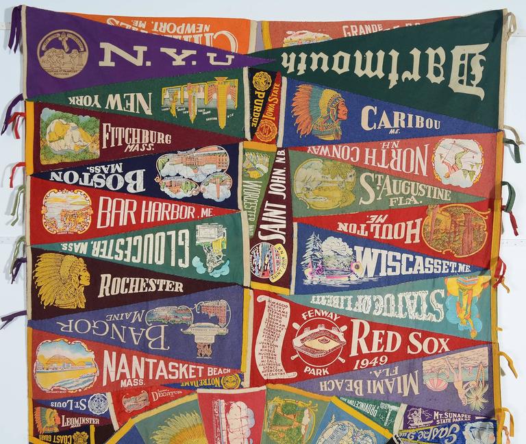 Wool Pennants Quilt at 1stDibs