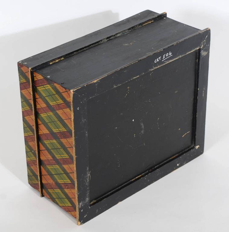 Tartan Plaid Box in Original Paint For Sale at 1stDibs