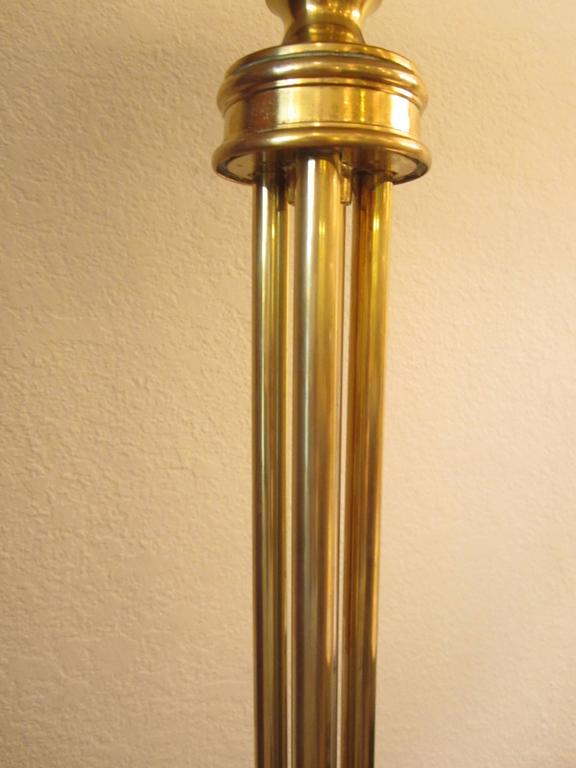 Pedestal Ball and Pole Solid Brass Standing Floor Lamp with Perforated ...