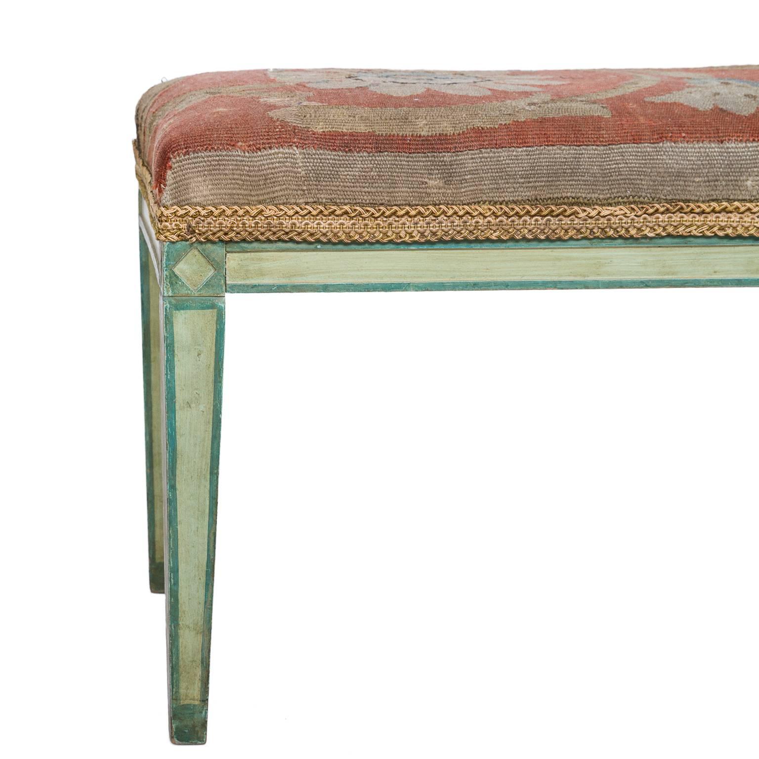 19th Century Tapestry Covered Neoclassical Bench at 1stDibs | tapestry ...