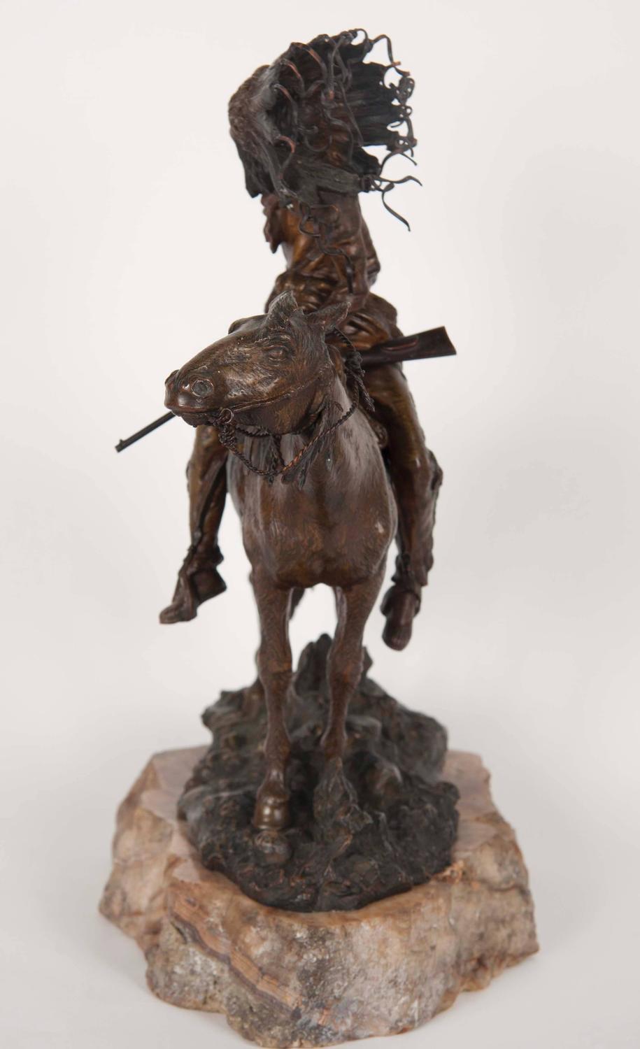 Carl Kauba Bronze of an Indian on Horseback For Sale at 1stdibs