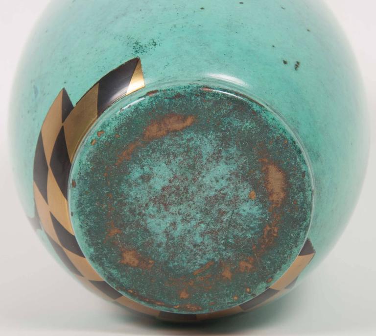 Pair of WMF Enamel on Copper Vases at 1stDibs