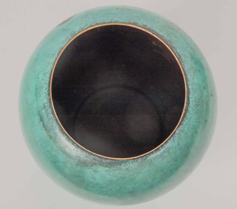 Pair of WMF Enamel on Copper Vases at 1stDibs