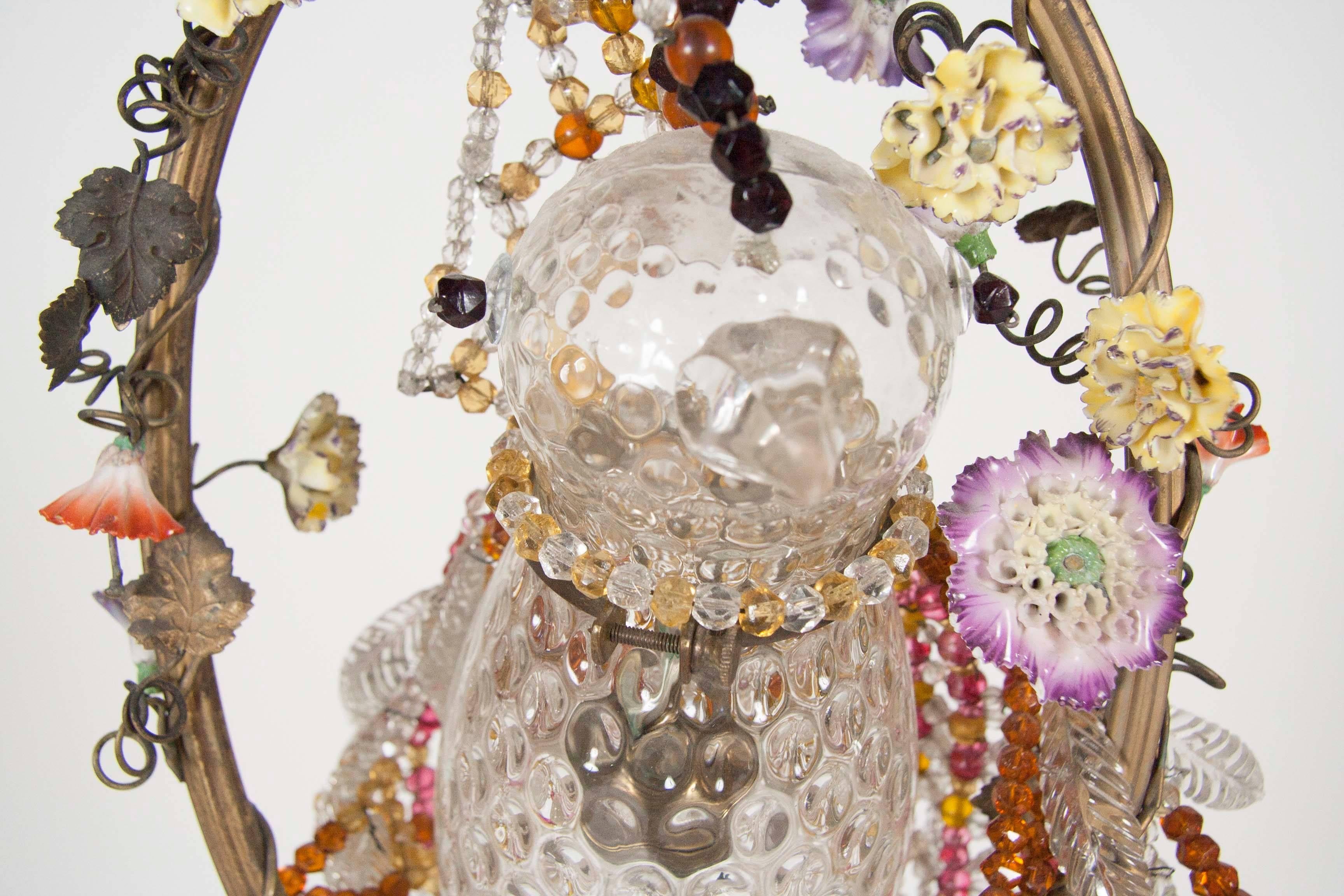 Czech Glass Beaded Bird Floor Lamp at 1stDibs | beaded floor lamp