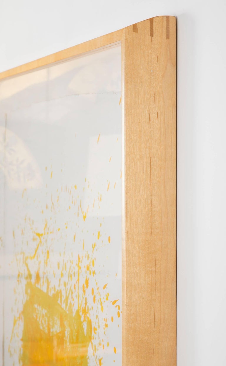 "Generated" Composed of Two Lithographs by Sam Francis Framed in Maple ...