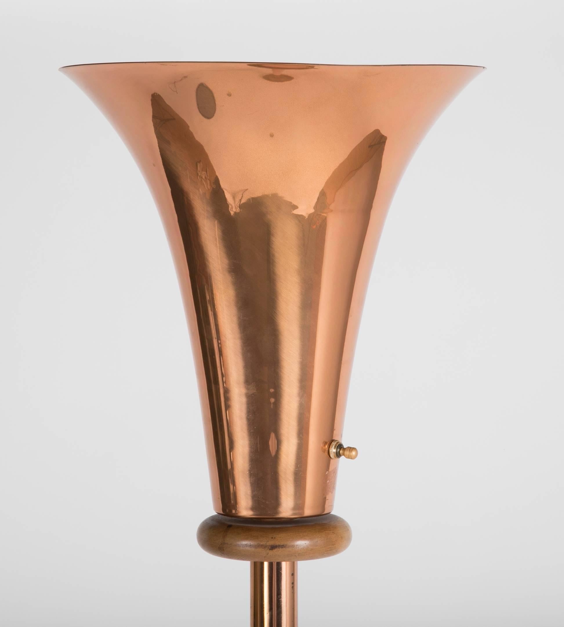 Interesting Midcentury Copper Floor Lamp at 1stDibs | vintage copper ...