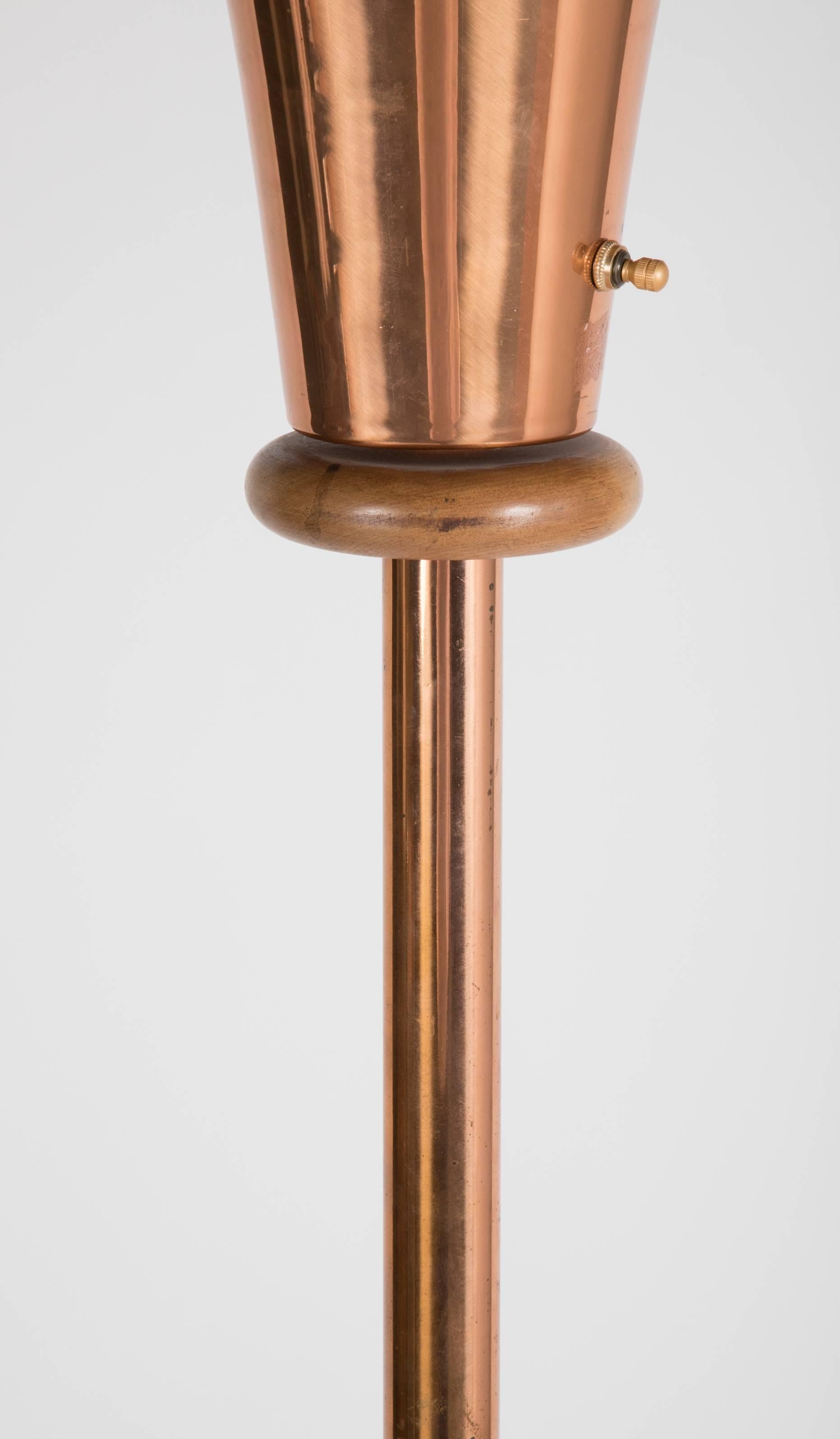 Interesting Midcentury Copper Floor Lamp at 1stDibs | vintage copper ...