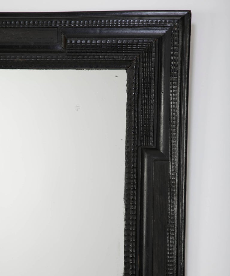 Dutch Ebonized Ripple Frame Mirror at 1stDibs | dutch ripple frame
