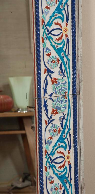 Iznik Style Tile Border Mirror at 1stDibs | mirror with tile border