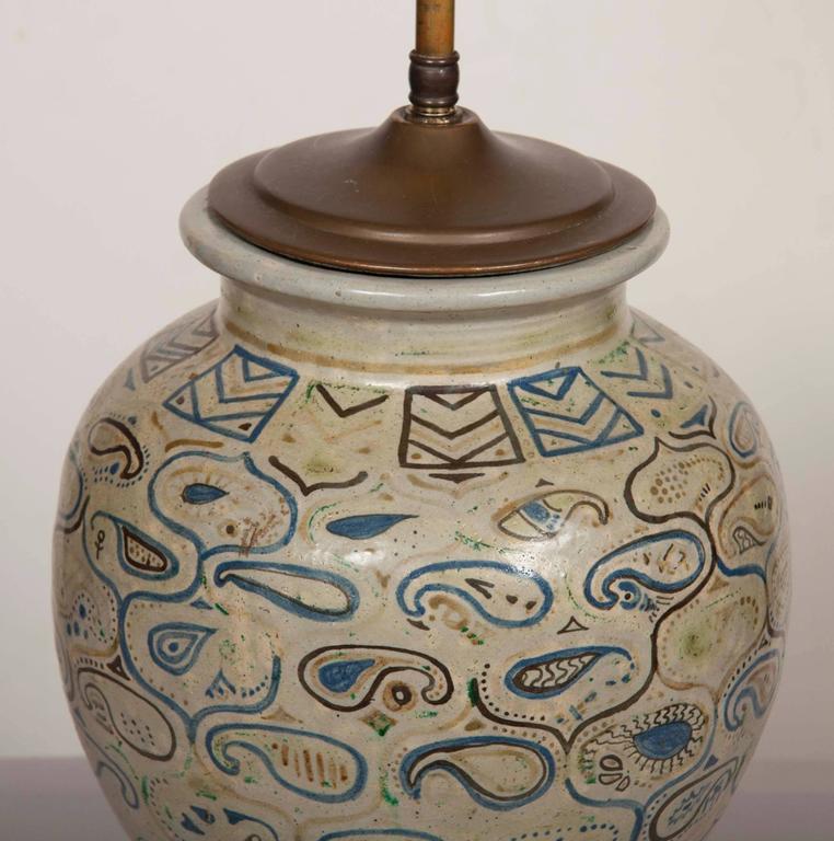 Middle Eastern Ceramic Lamp at 1stDibs