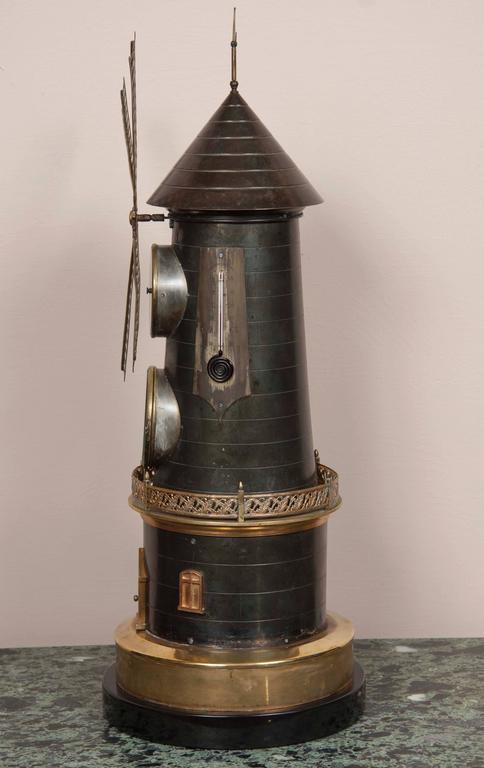 French Industrial Animated Windmill Clock at 1stDibs | windmill clocks ...