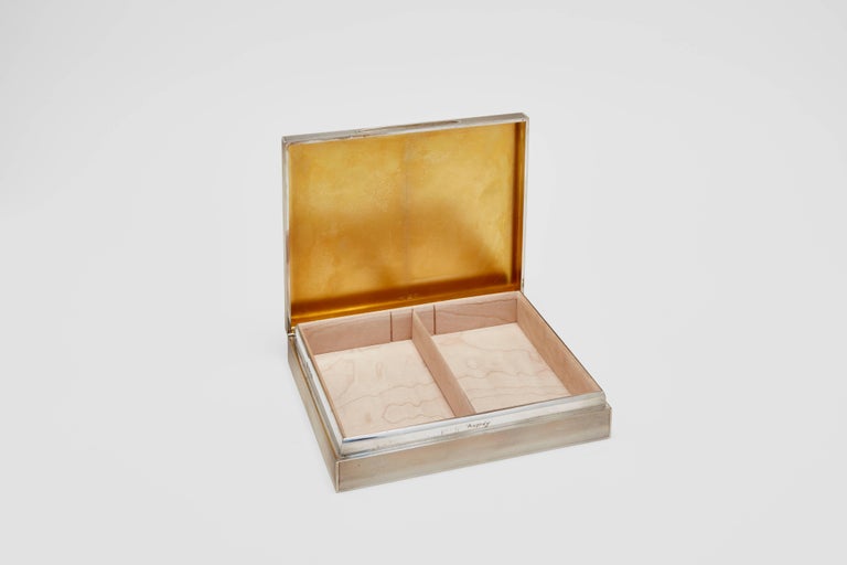 Asprey Sterling Silver Hand Engraved Box For Sale at 1stDibs