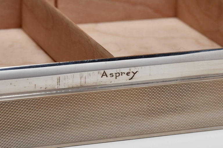 Asprey Sterling Silver Hand Engraved Box For Sale at 1stDibs