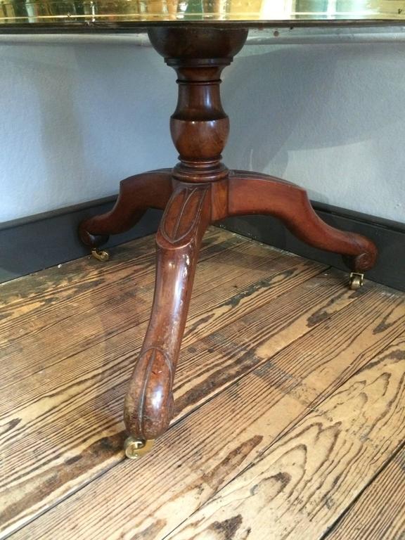 Elegant Three-Tier Walnut, Marble and Brass Circular Server For Sale at ...