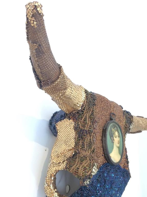 Sensational Gem Encrusted Skull Wall Sculpture For Sale at 1stDibs
