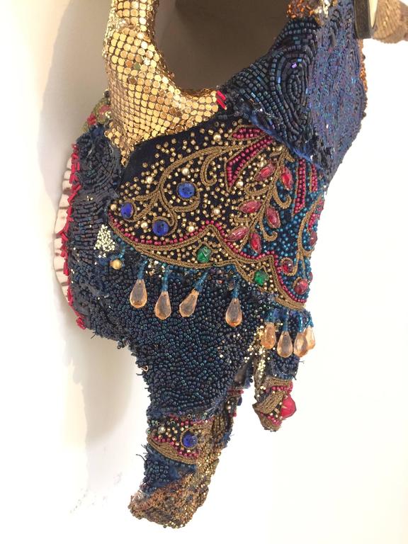 Sensational Gem Encrusted Skull Wall Sculpture For Sale at 1stDibs