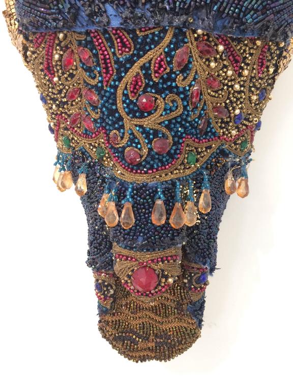 Sensational Gem Encrusted Skull Wall Sculpture For Sale at 1stDibs