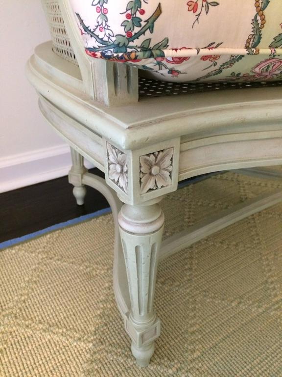 Superlatively Pretty Louis XVI Caned and Painted Bergere Chair For Sale ...