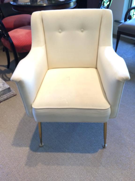 Ultra Chic Pair of Mid-Century Modern Italian Lounge Club Chairs at 1stDibs