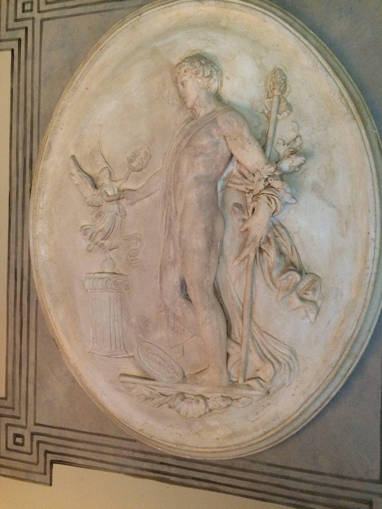 Gorgeous Pair of 19th Century, Italian Oval Plaster Relief Wall ...