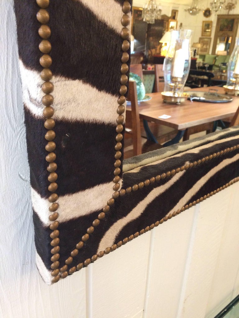 Super Chic and Graphic Authentic Zebra Hide Mirror at 1stDibs