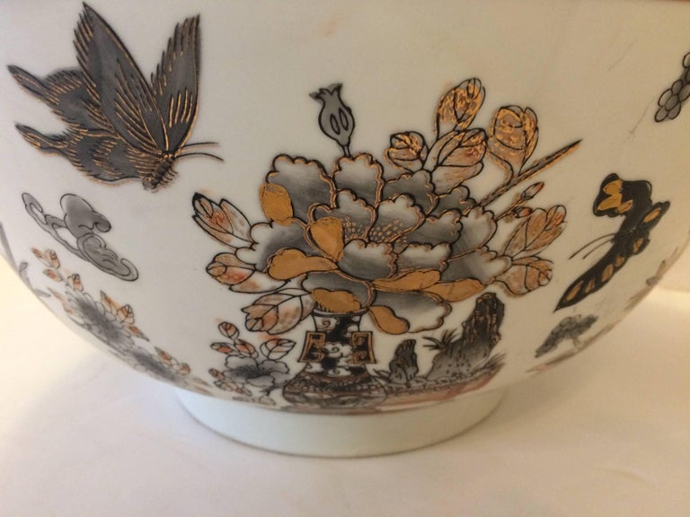 Magnificent Large Chinese Porcelain Center Bowl or Punch Bowl at 1stDibs