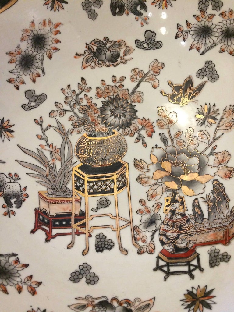 Magnificent Large Chinese Porcelain Center Bowl or Punch Bowl at 1stDibs