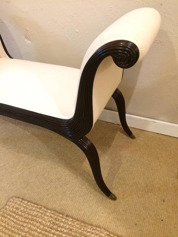 Glamorous Regency Mahogany Window Bench Recamier at 1stDibs