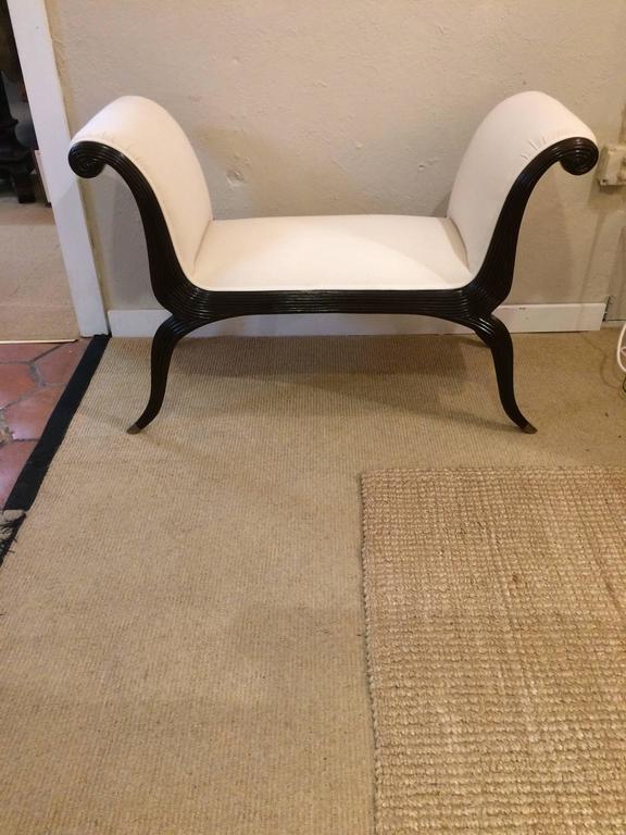 Glamorous Regency Mahogany Window Bench Recamier at 1stDibs