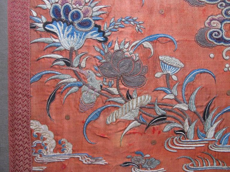 Pair of 19th Century Chinese "Forbidden Stitch" Embroidered Framed ...