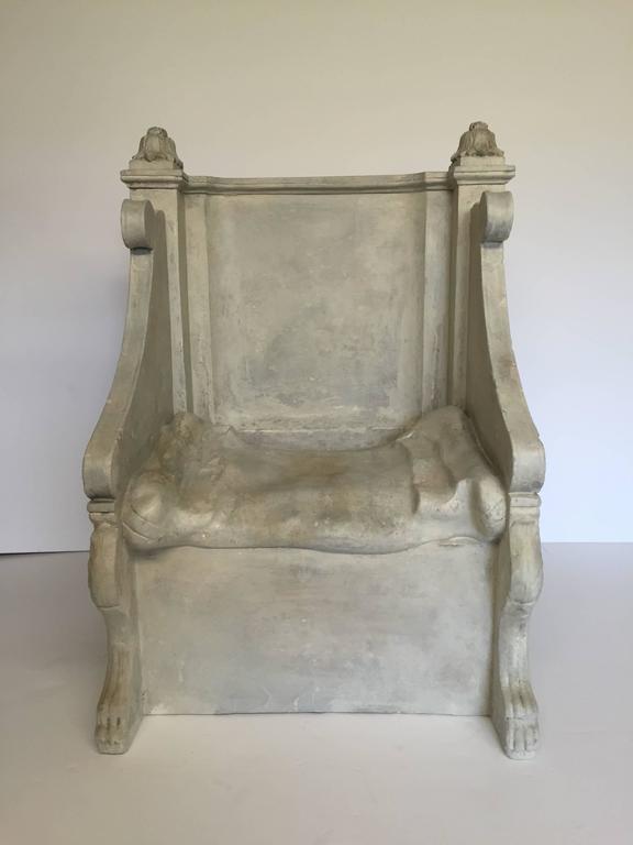 Grand Tour Plaster Model of Roman Throne at 1stDibs