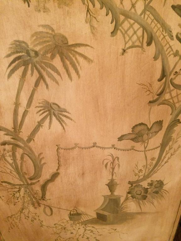Pair of Hand-Painted Vintage Asian Panels at 1stDibs