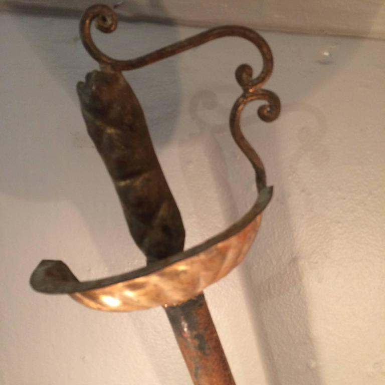 Antique French Sword Motiffe Sconce at 1stDibs