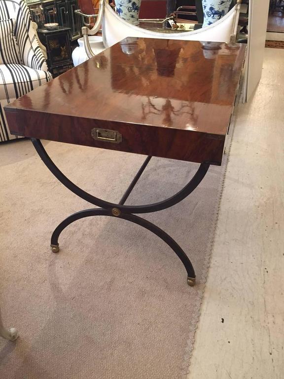 Stunning Campaign Style Writing Desk at 1stDibs