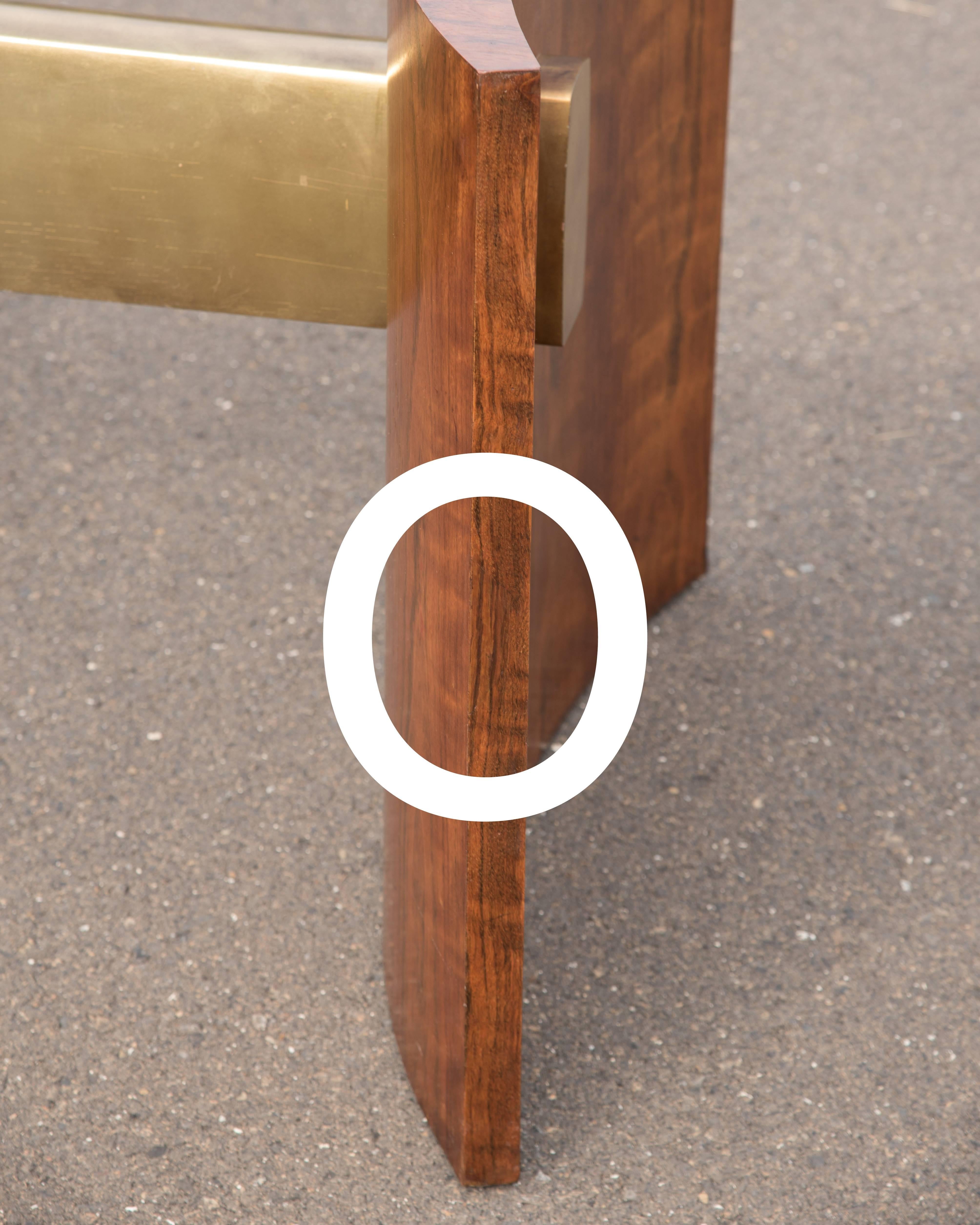 Gorgeous Rosewood and Brushed Gold Mid-Century Modern Table Base at ...