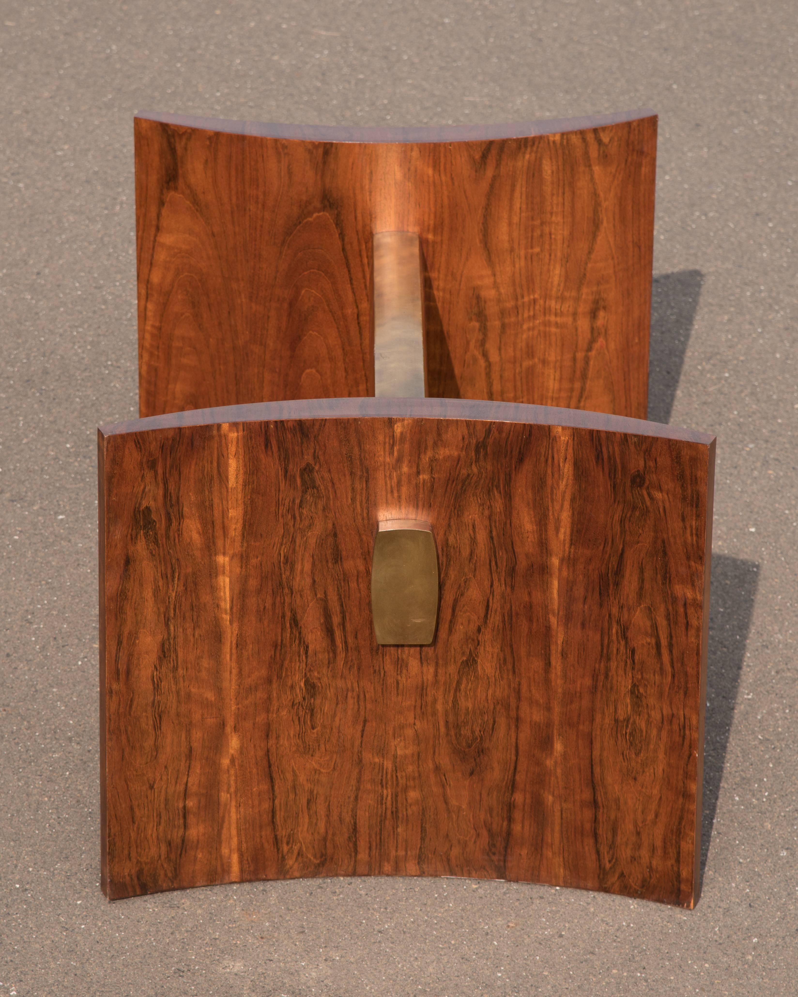 Gorgeous Rosewood and Brushed Gold Mid-Century Modern Table Base at ...