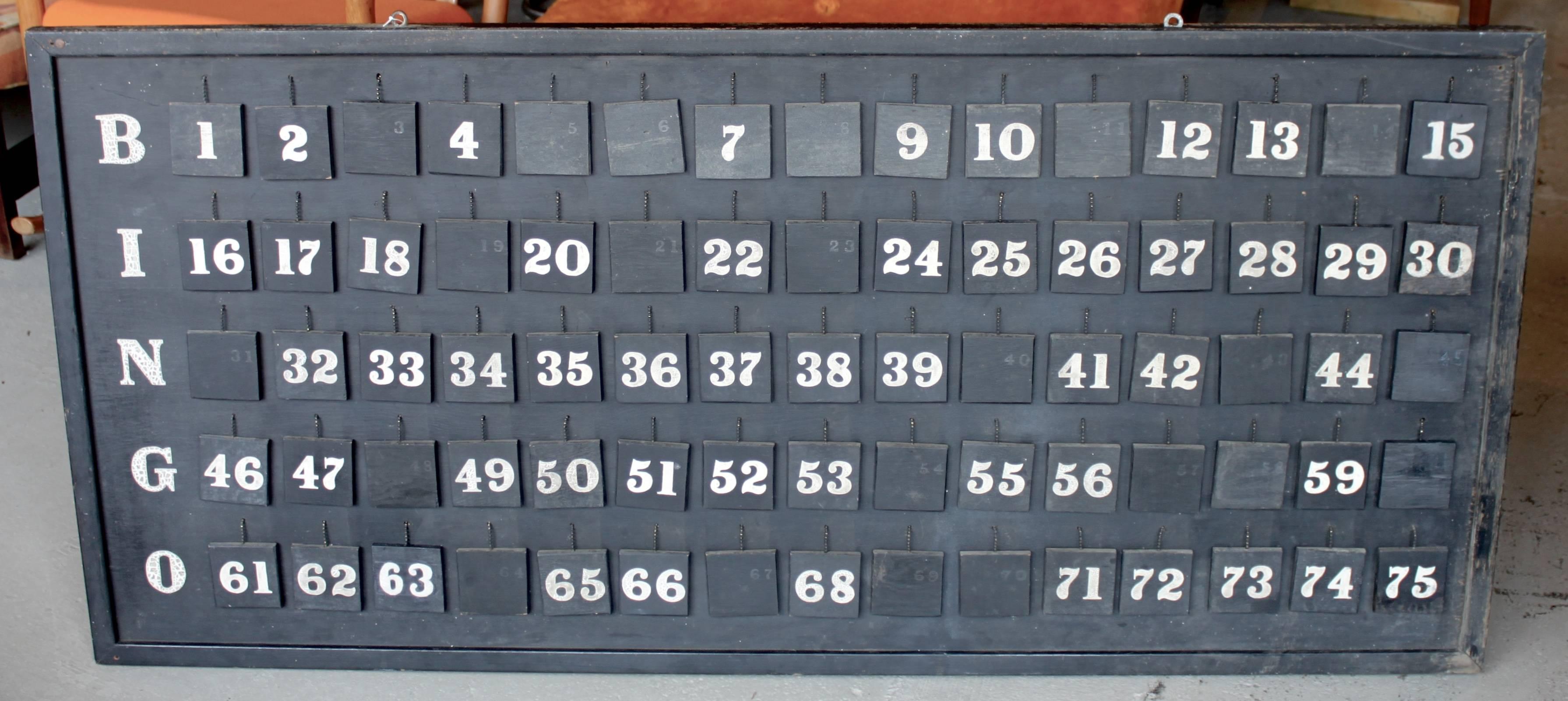 Full-Sized Vintage Bingo Hall Bingo Board at 1stDibs | vintage bingo ...
