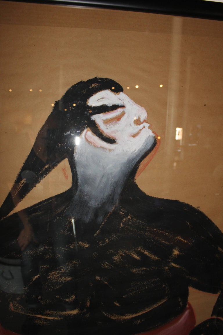 Framed Painting of a Sumo Wrestler For Sale at 1stDibs
